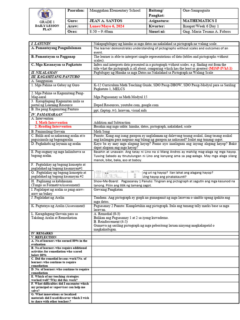 DLP - Q4 - Math Week 6 Day 1 4 | PDF