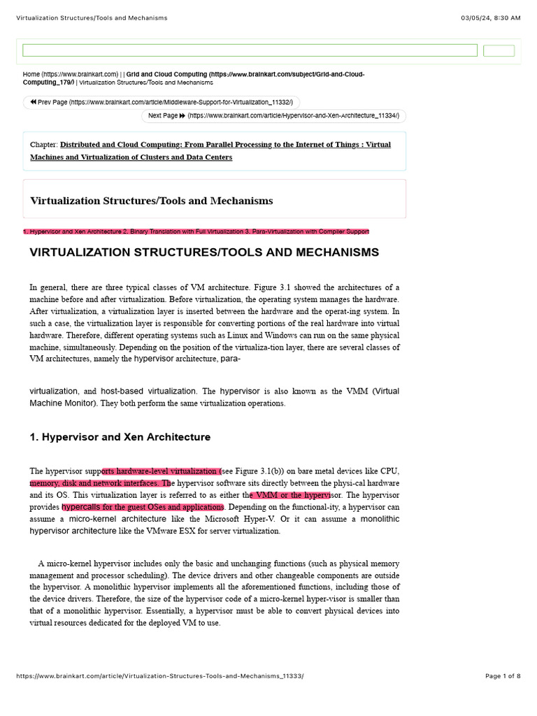 Virtualization Structures:Tools and Mechanisms | PDF | Virtual Machine | Virtualization