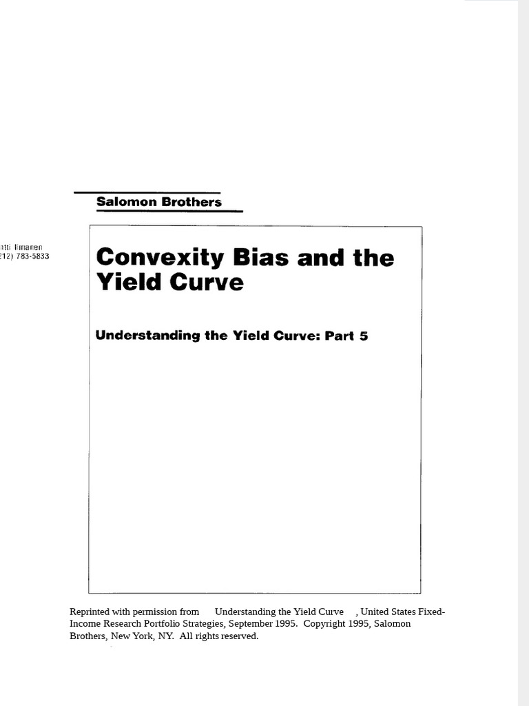Salomon Brothers Understanding The Yield Curve Part 5 Convexity Bias ...