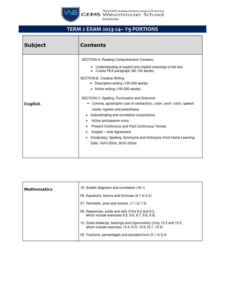 Y9 Portions - Term2 Exam | PDF | Force | World Wide Web