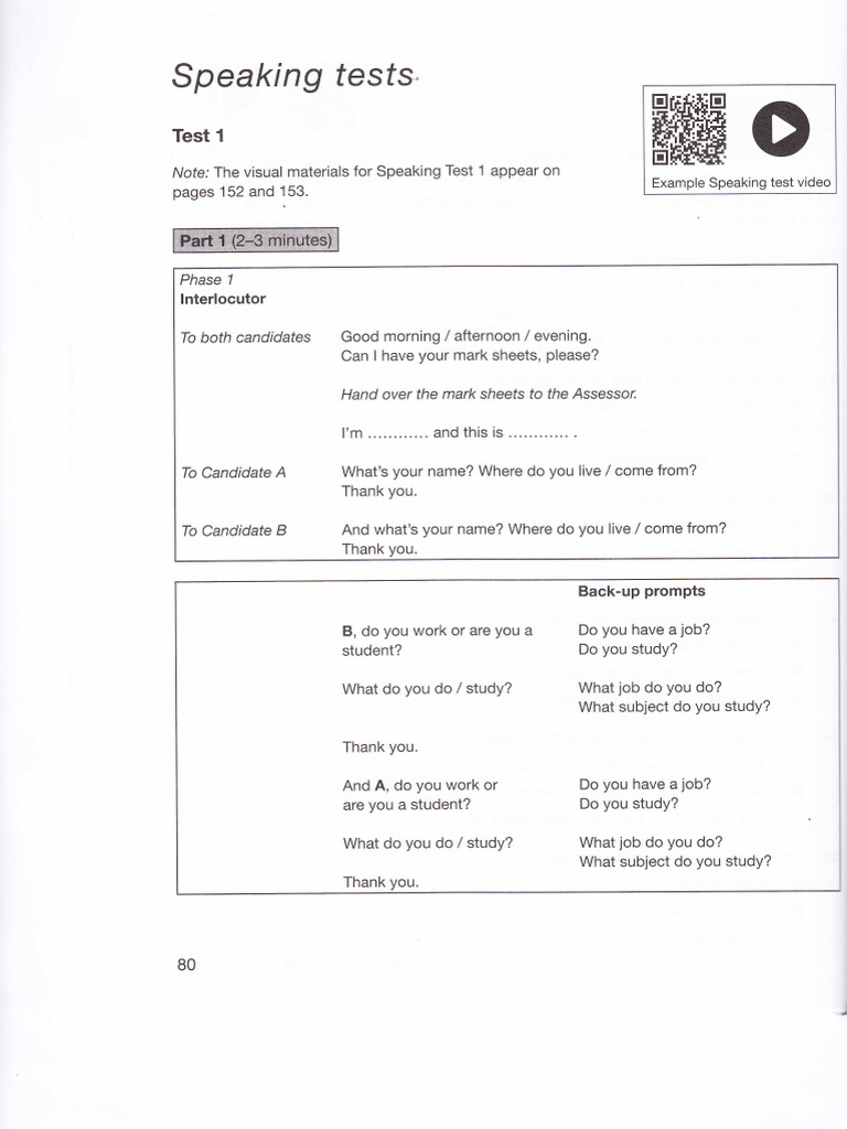 speaking PET 2 | PDF