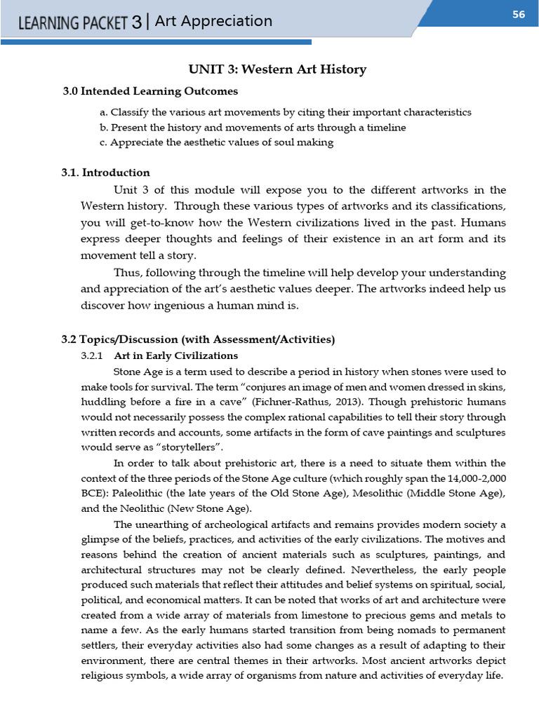 Unit-3_Art_Appreciation | PDF | Impressionism | Ancient Egypt