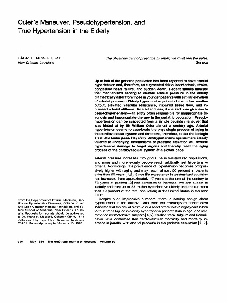 Osler Monouver | PDF | Blood Pressure | Hypertension