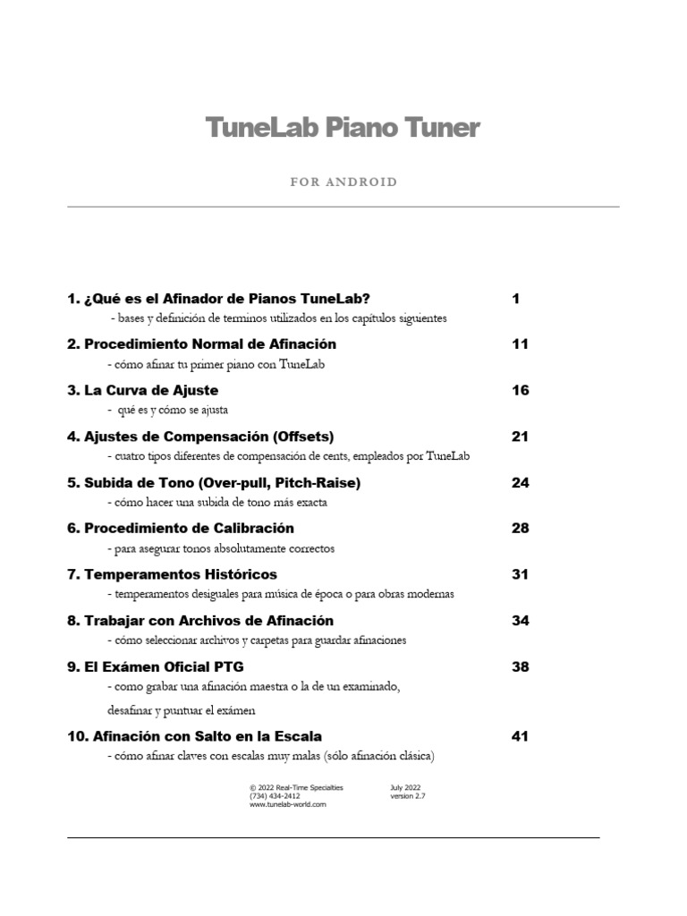 TuneLab Android Manual ES | PDF | Calibración | Archivo de computadora