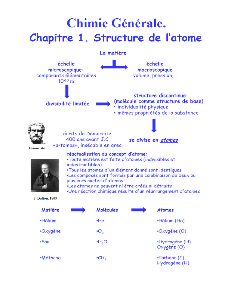 Chimie Generale S1 | PDF