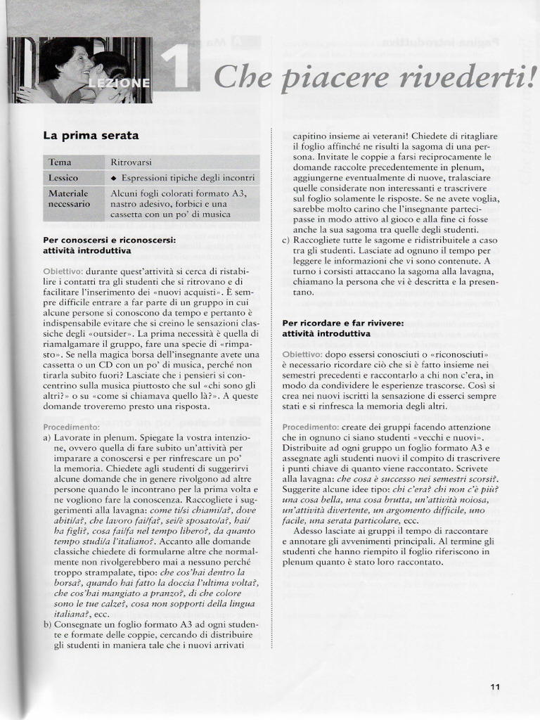 Lezione 1 guida A2 | PDF