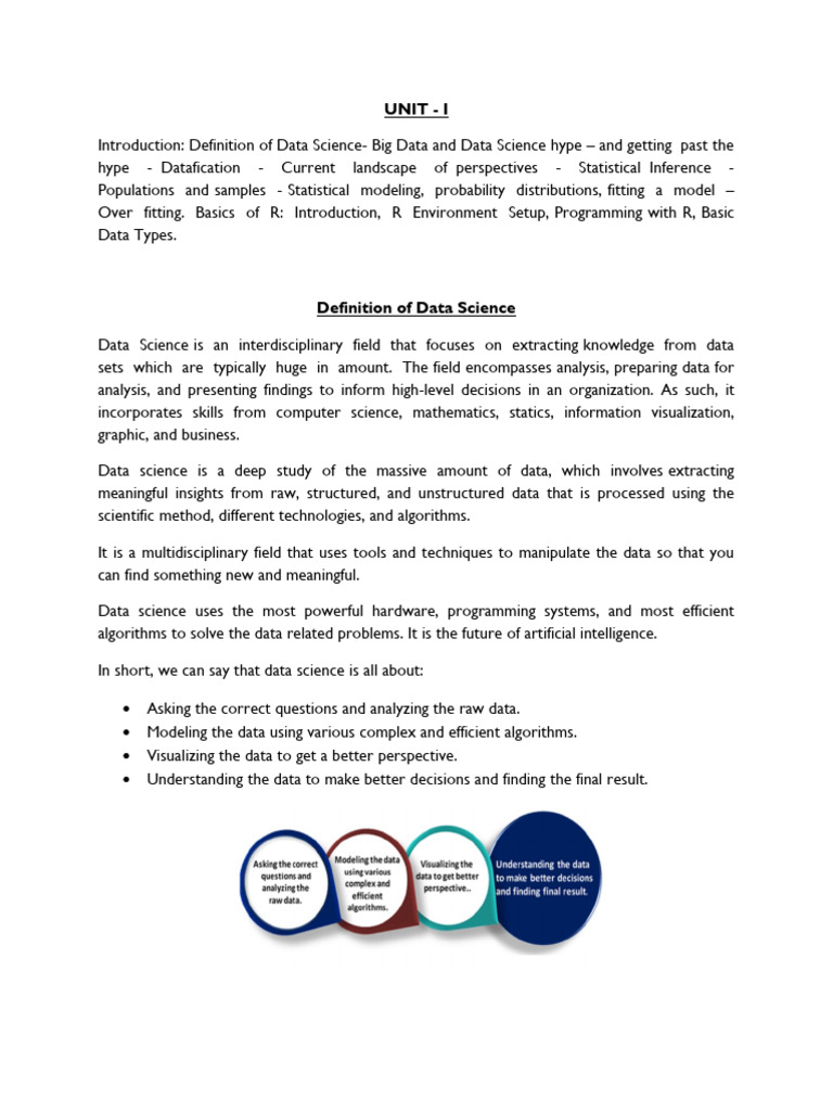 Ids Unit I | PDF | Linear Regression | Statistics