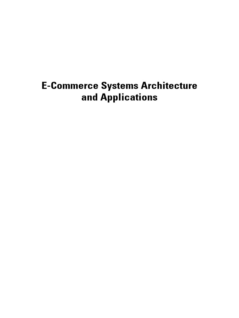 Wasim Rajput - E-Commerce Systems Architecture and Applications (2000) | PDF | Computer Network ...
