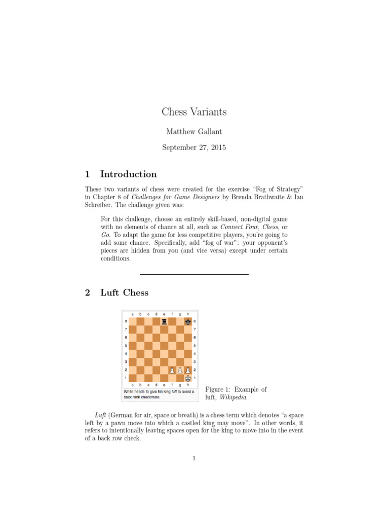 Chess | PDF | Chess | Abstract Strategy Games