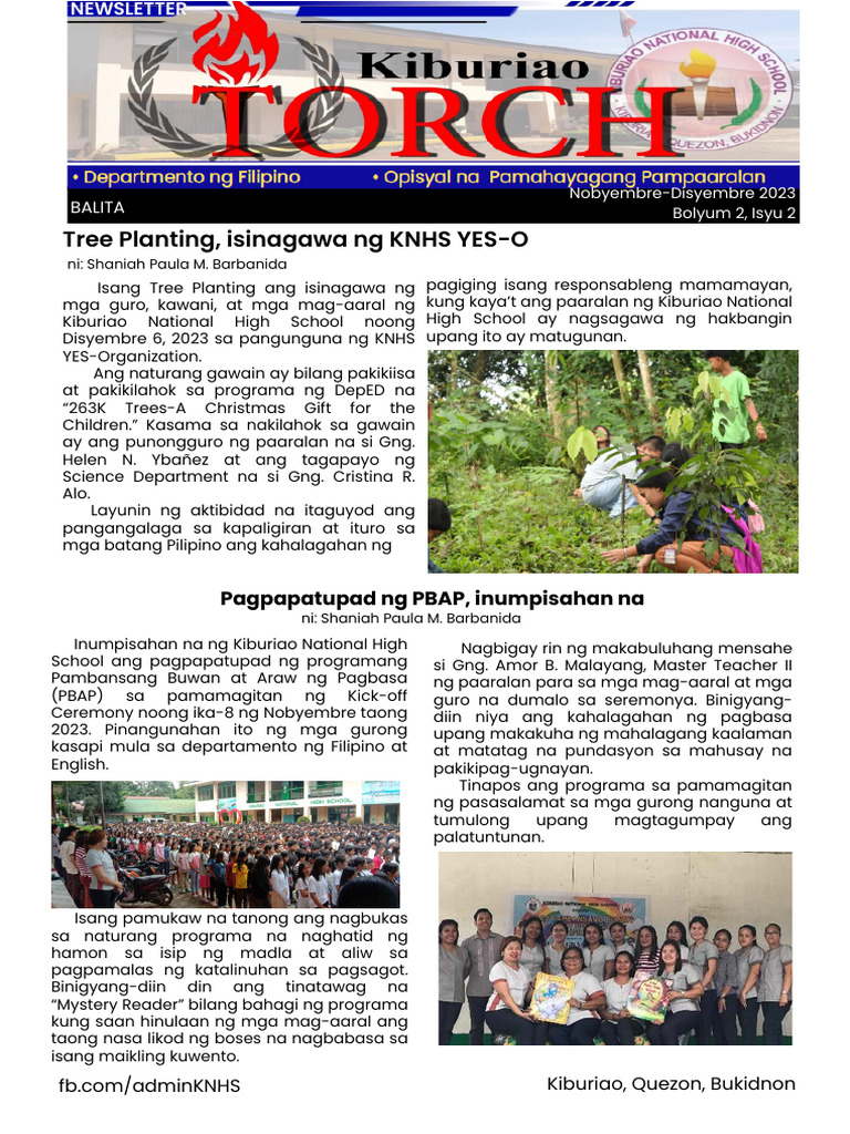 23 24 School Publication Filipino Torch Revised Newsletter | PDF