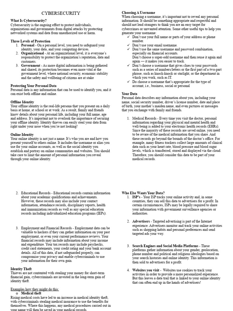 Cyber Security Pdf Computer Security Security