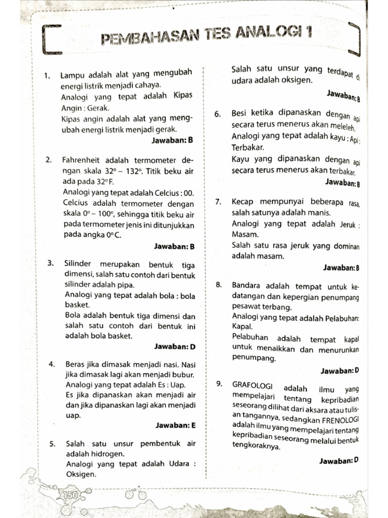Analogi 3 (Kunci) | PDF