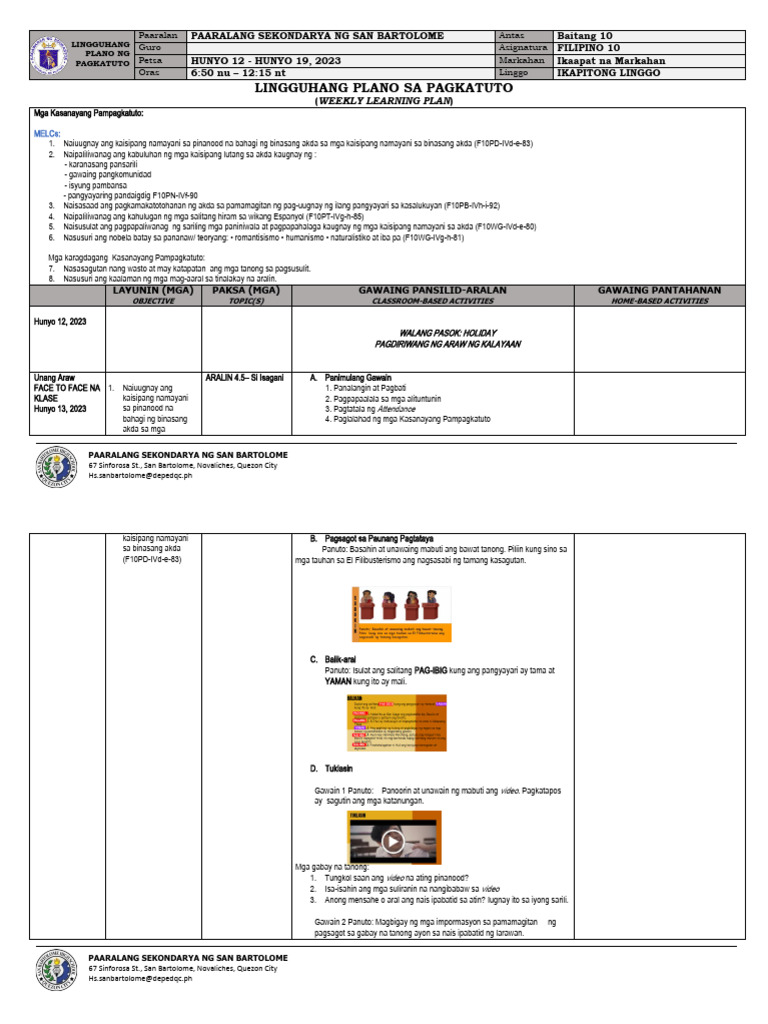 WLP Aralin 4.5 SI ISAGANI | PDF