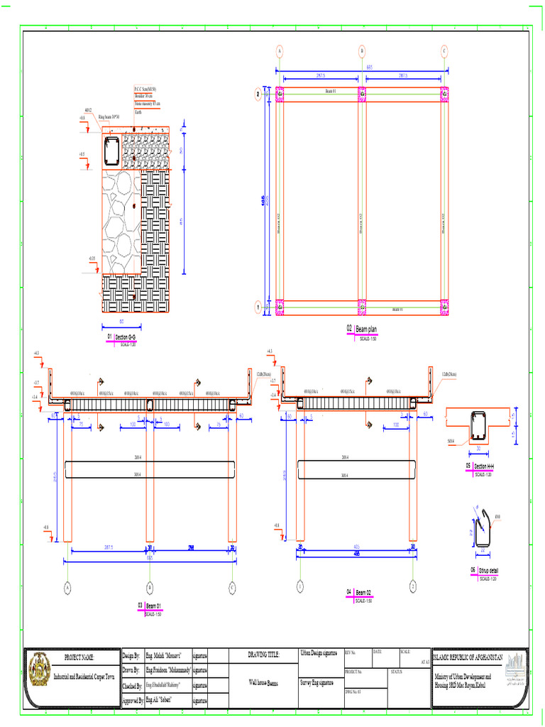 01 Section G-G: 02 Beam Plan | PDF