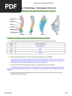 Evolution Evidence of Answer Key | PDF | Homology (Biology) | Evolution