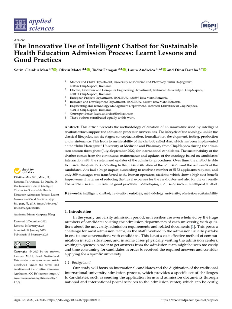 Applsci 13 02415 v3 | PDF | Usability | Machine Learning