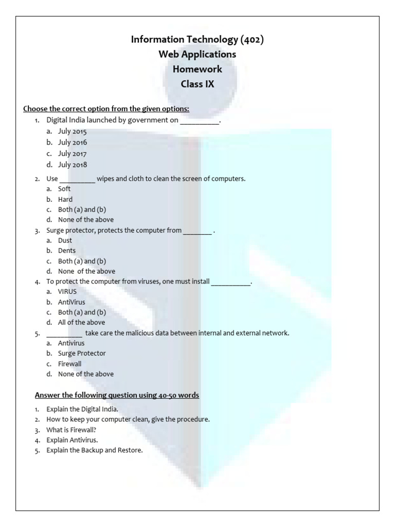 9th MCQs and Q&A Basic ICT Skills 25 August | PDF