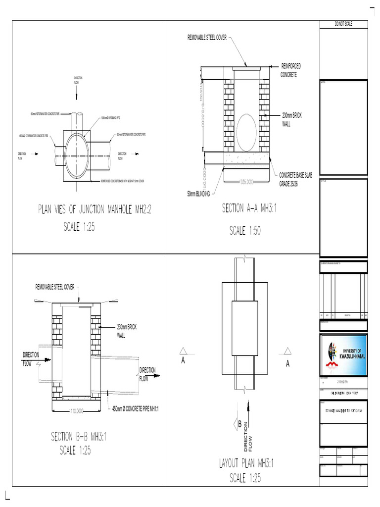 FINAL DRAWING MANHOLES | PDF | Pipe (Fluid Conveyance) | Deep Foundation