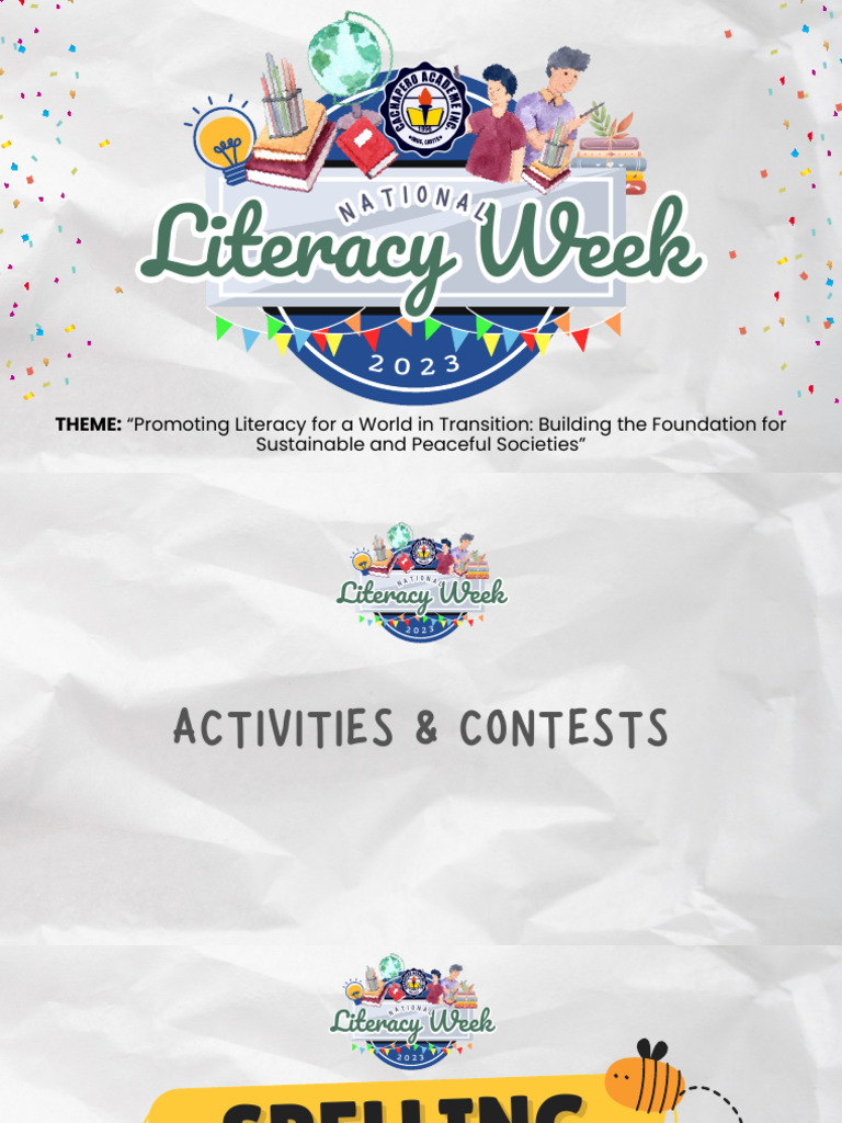 LITERACY WEEK Activities & Contests | Download Free PDF | Literacy ...