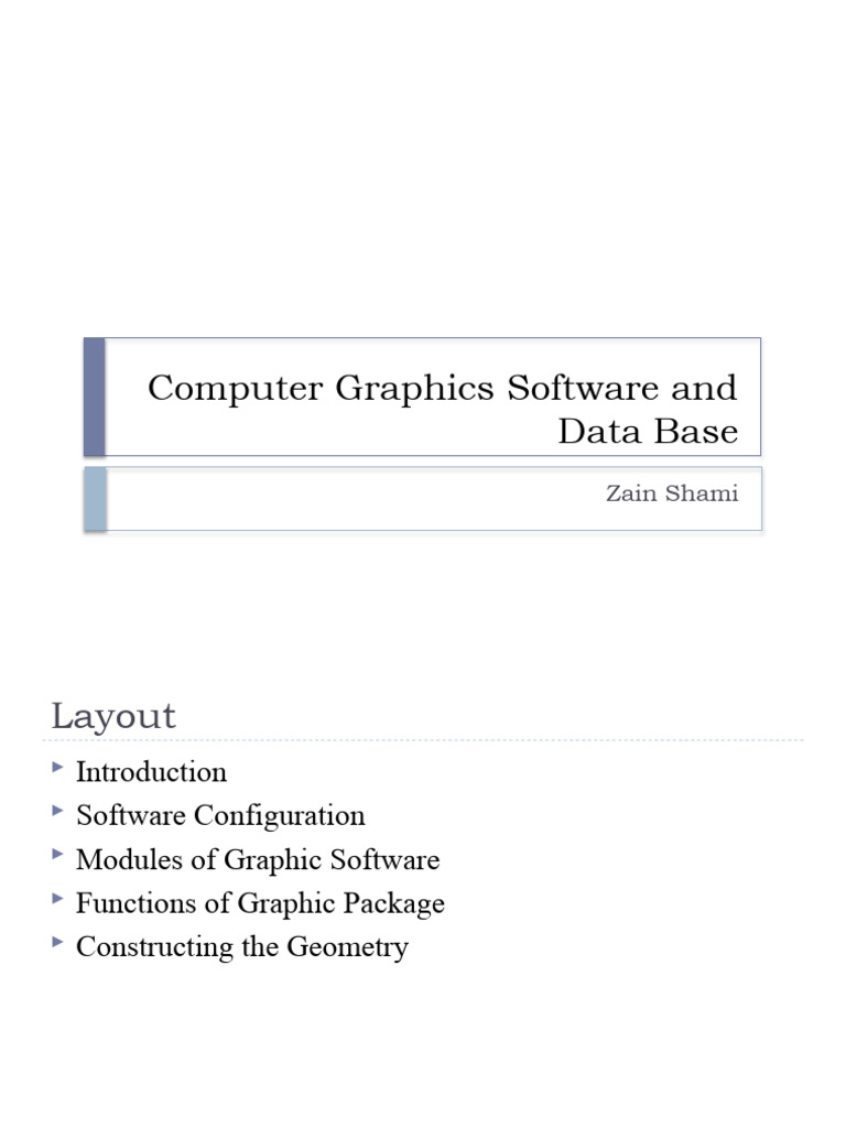 Lecture-4 - Ch-6 Computer Graphics and Data Base | PDF | Computer Graphics | Databases