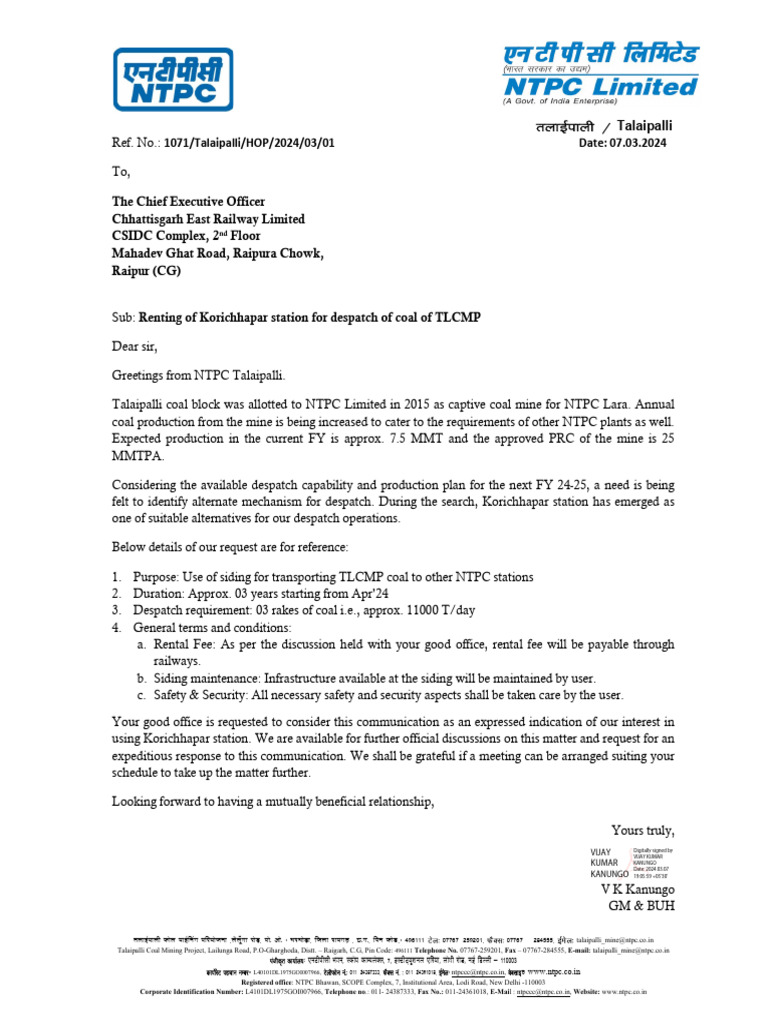 NTPC Talaipalli Coal Mine Operations | PDF