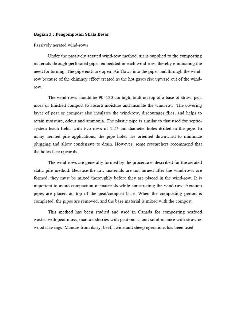 Passively Aerated Wind-Rows | PDF