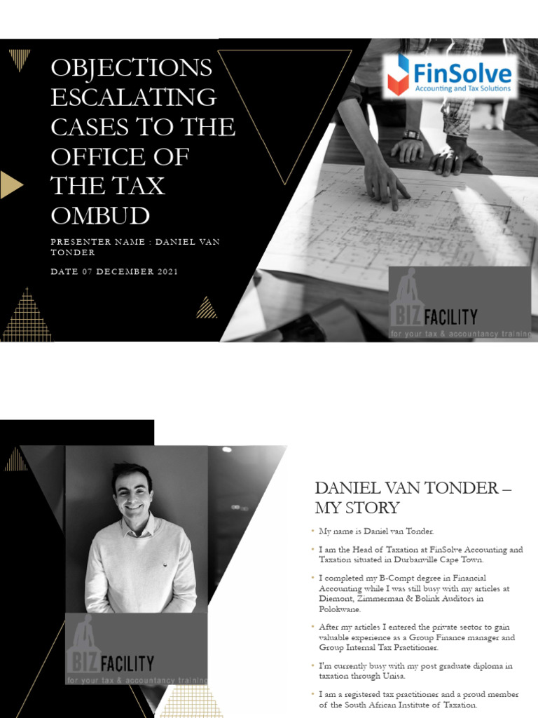 Objections Escalating Cases To The Office of The Tax Ombud | PDF ...