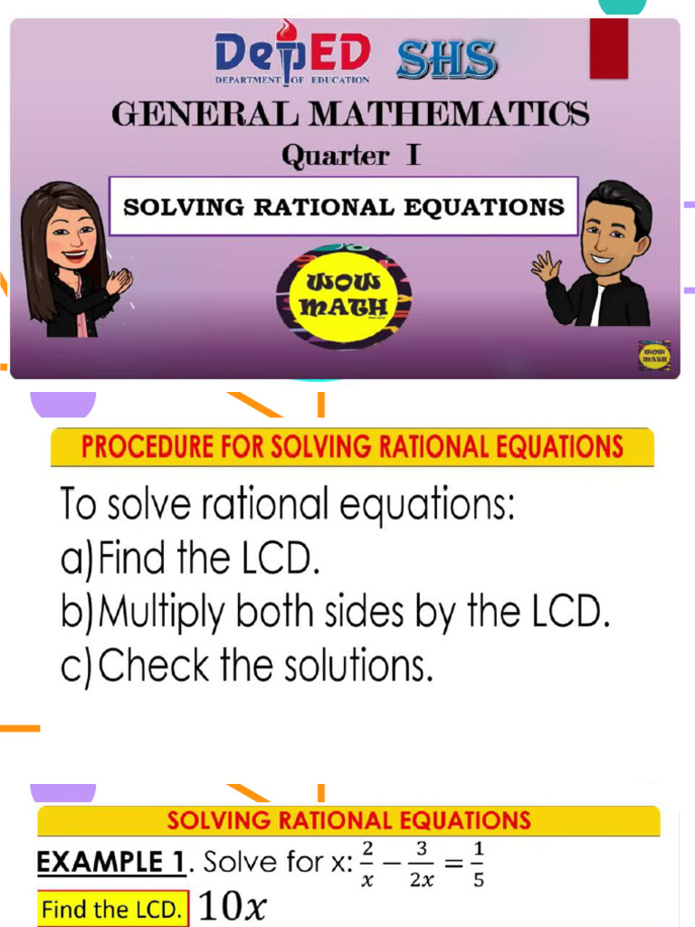Solving Rational Equations | PDF