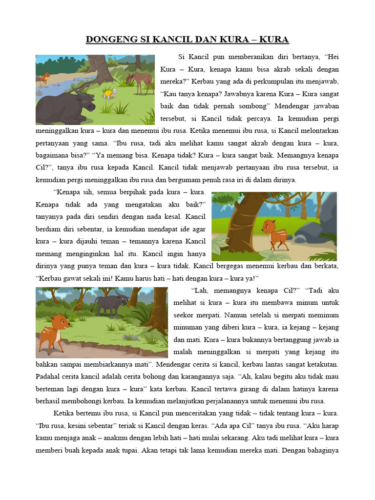 Dongeng Kancil dan Kura-Kura: Pesan Moral | PDF