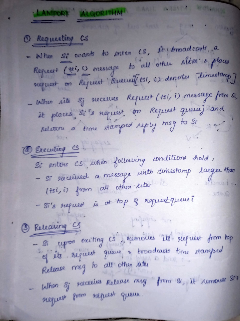 Lamport Algorithm | PDF