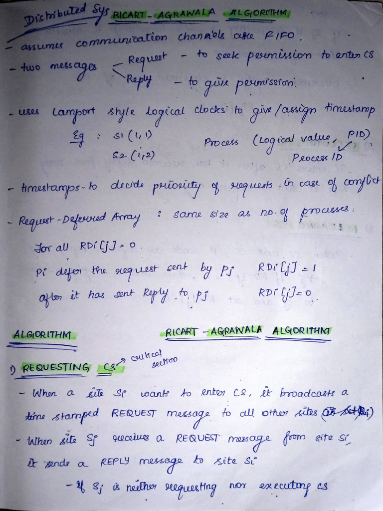 Ricart Agrawala Algorithm Pdf 