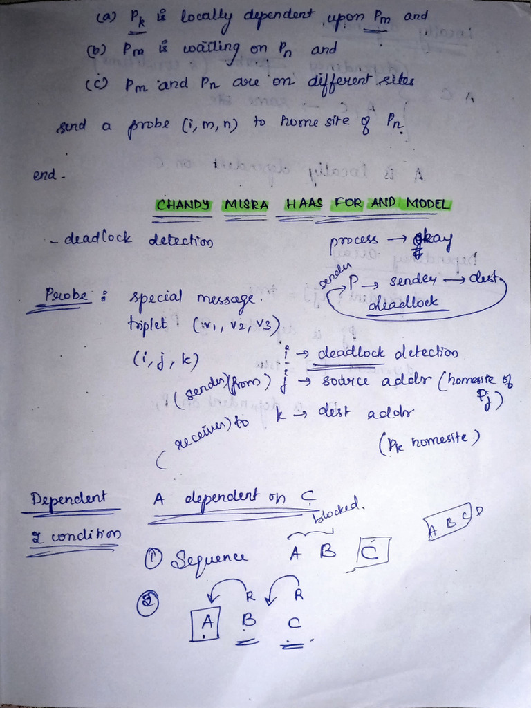 Chandy Misra Haas Algorithm | PDF