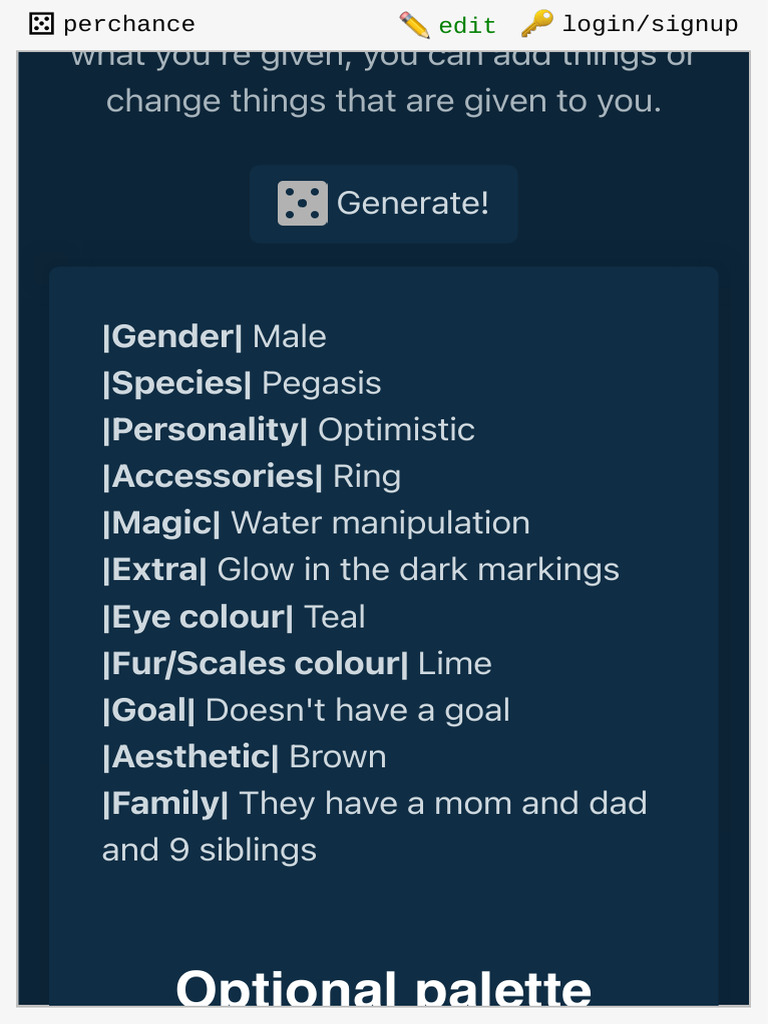 Oc Generator Perchance | PDF | Wellness