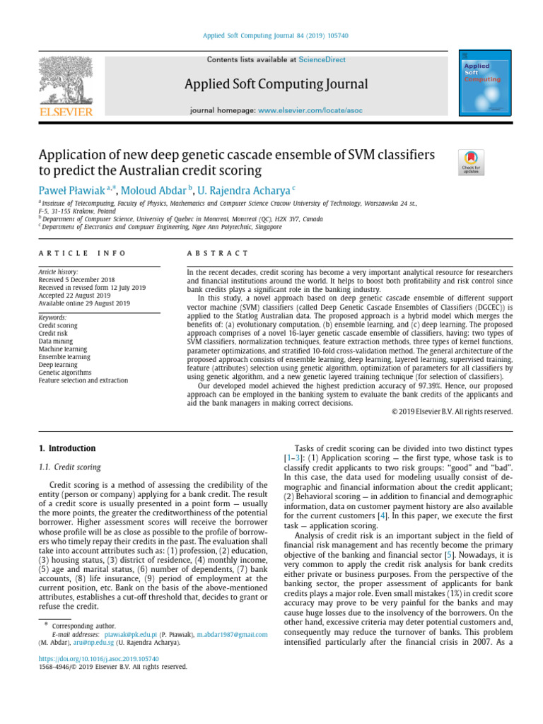 Pławiak Et Al.2019 | PDF | Support Vector Machine | Deep Learning