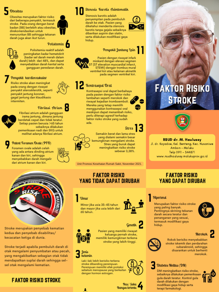 Leaflet - Stroke Faktor Risiko - RSUD Dr. M. Haulussy | PDF