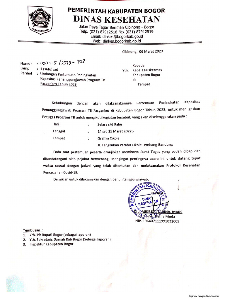 Undangan Peningkatan Kapasitas Program Tb Puskesmas | PDF Undangan Peningkatan Kapasitas Program Tb Puskesmas | PDF