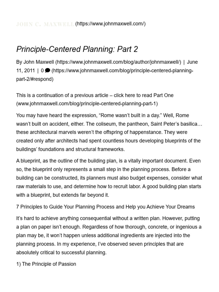 Seven Principles of Effective Planning | PDF | Creativity