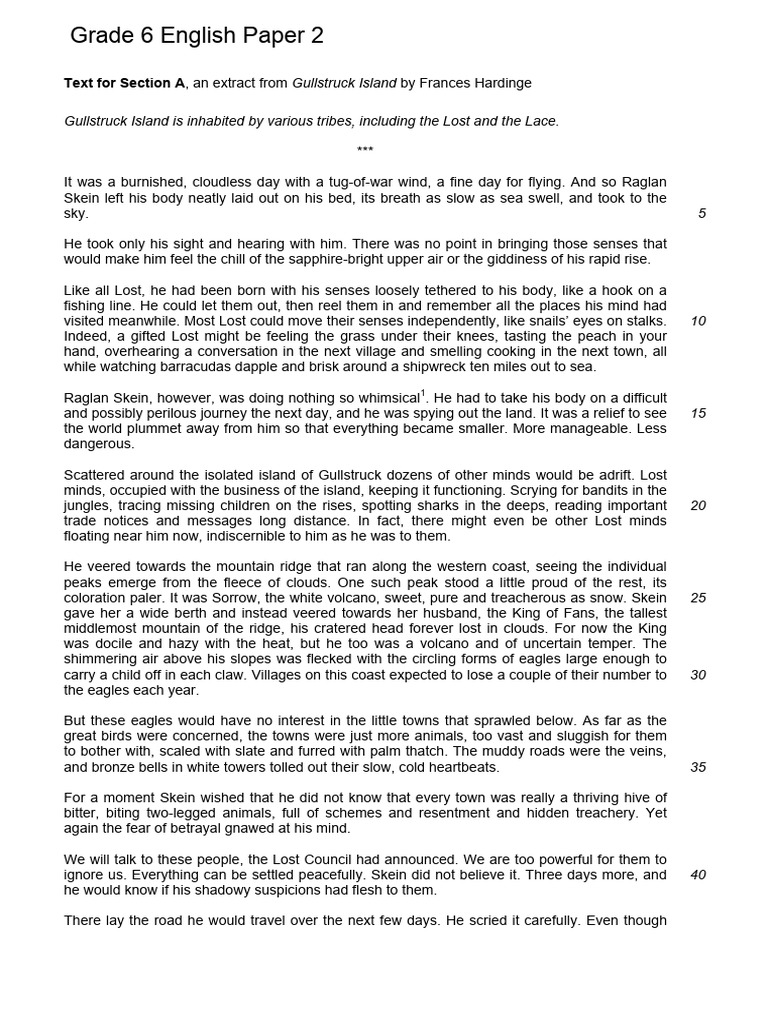 Sample 2 - English Practice Paper 2 - Questions | PDF | Grammar | Syntax