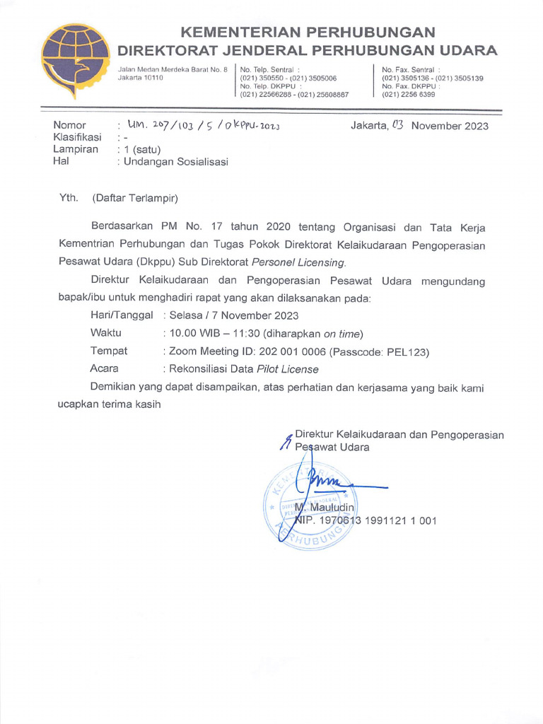 Undangan Rapat DKPPU November 2023 | PDF | Bisnis | Teknologi & Rekayasa