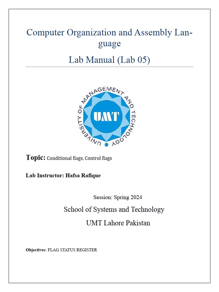 COAL Lab 5 | PDF | Central Processing Unit | Computer Science