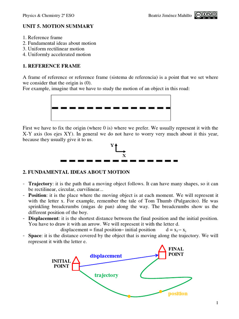 Motion Concepts in Physics & Chemistry | PDF | Speed | Change