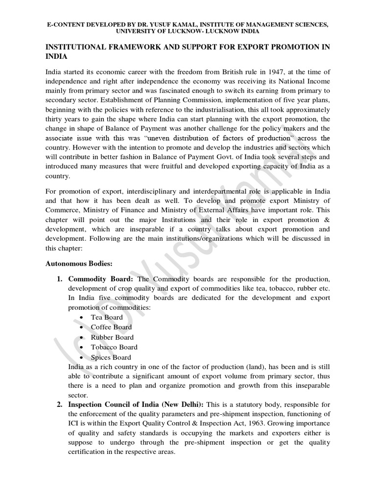 202003241237573523yusuf Kamal Institutional Structure | Download Free PDF | Dumping (Pricing ...