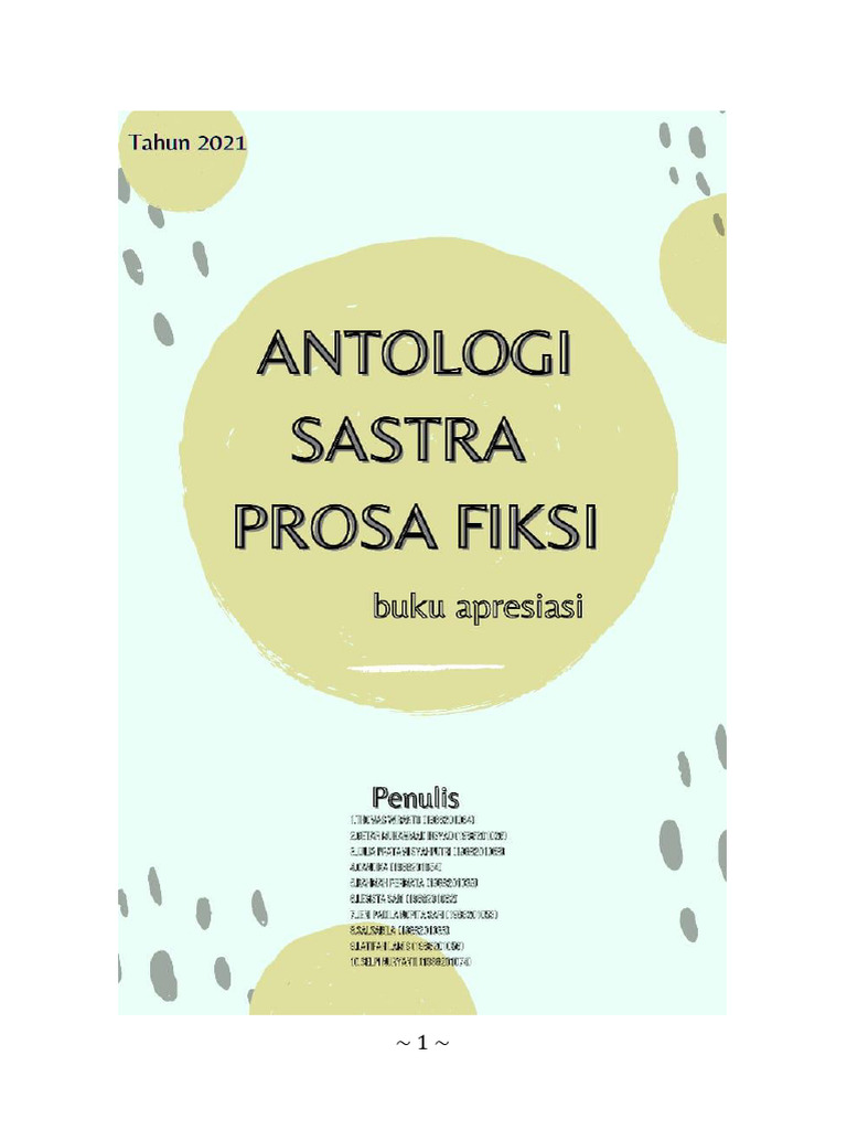 Antologi Prosa Fiksi | PDF
