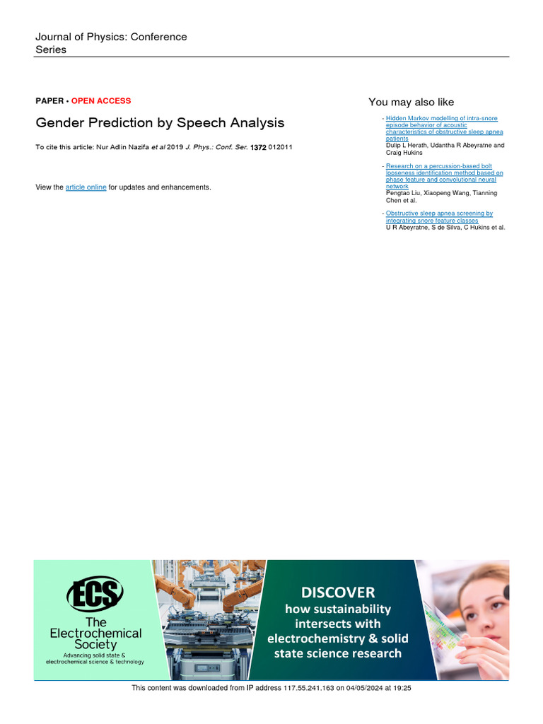 Gender Prediction via Speech Analysis | PDF | Support Vector Machine ...