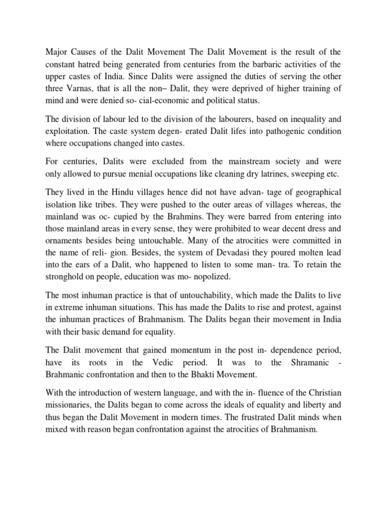 Dalit Movement | Download Free PDF | Dalit