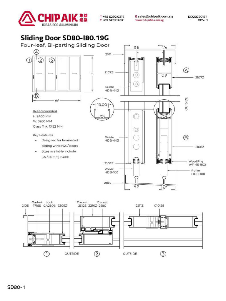 Chip Aik Catalogue 2023 - SD80 Sliding Series | PDF