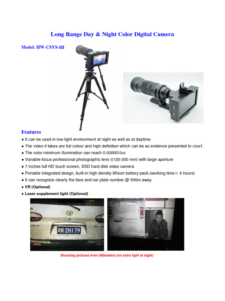 Long Range Day & Night Color Camera | PDF | Digital Camera | Video