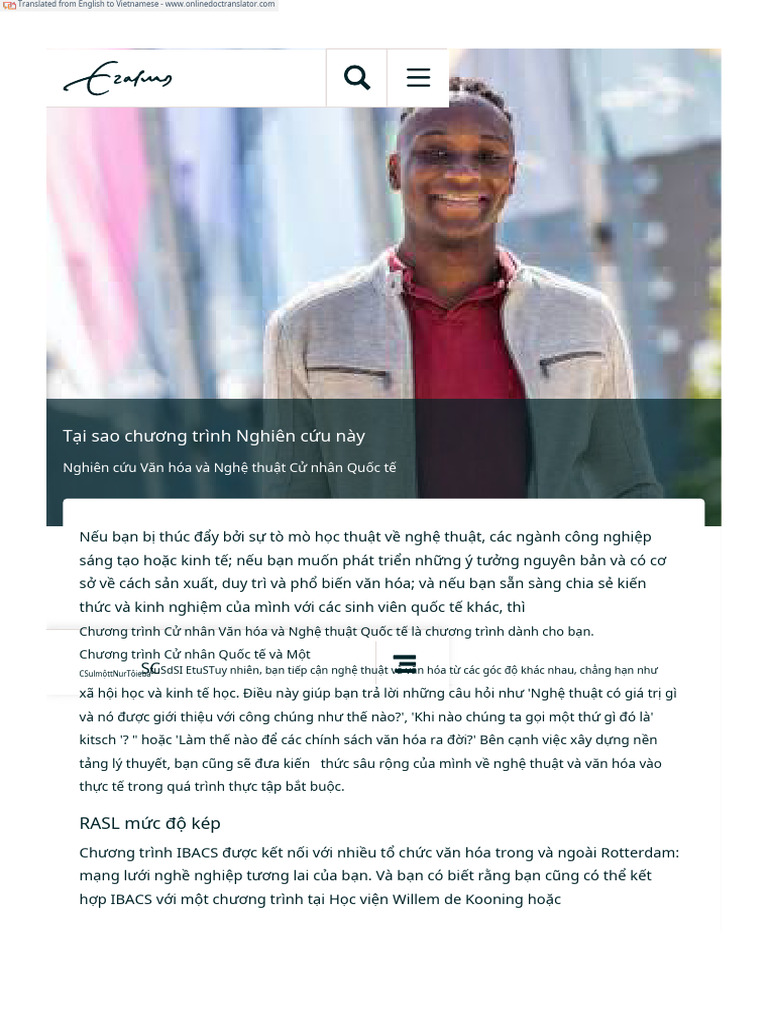 Why Study Bachelor International Bachelor Arts and Culture Studies | PDF