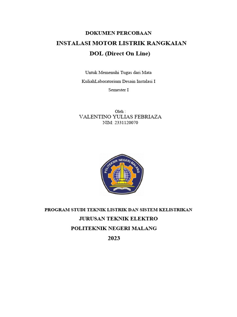 Rangkaian Simurelay DOL Motor Listrik | PDF | Teknologi & Rekayasa