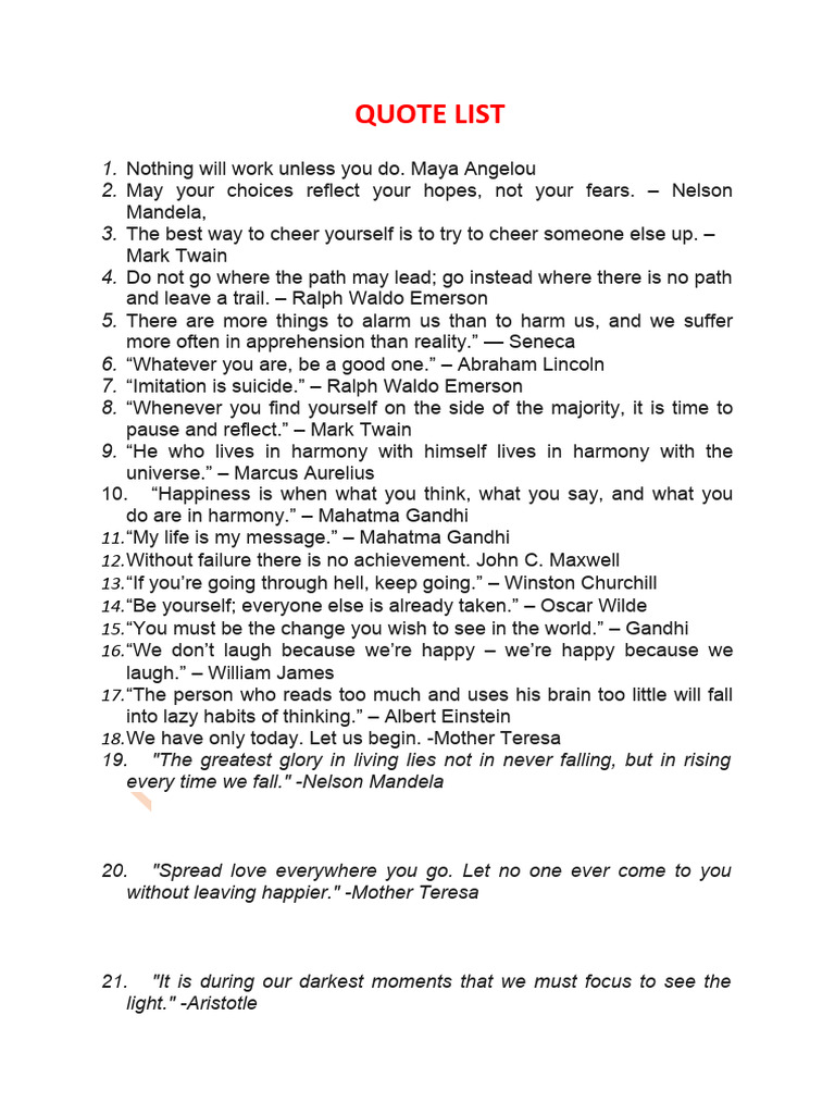 Quote List Vasp b5007835 | PDF | Young Adult